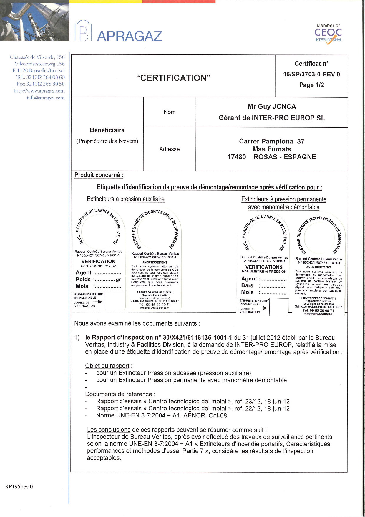 Association des Distributeurs de Matériel Incendie et Services, ADMIS ...